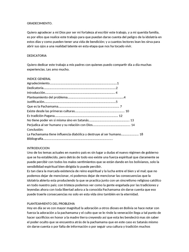 Pacha Mam | PDF | Paganismo | Satán