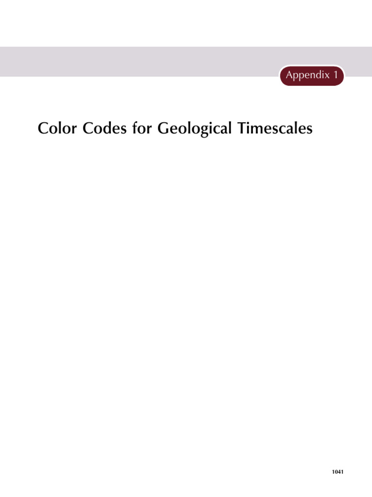 Appendix 1 Color Codes For Geological Timescales | PDF | Stratigraphy ...
