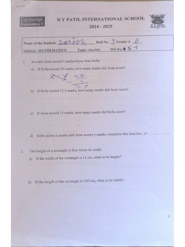 Myp Worksheet 1 (11 Files Merged) | PDF