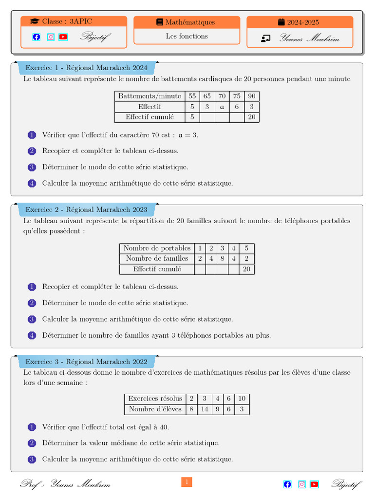 Mode et Moyenne en Statistiques | PDF | Médiane (statistiques ...
