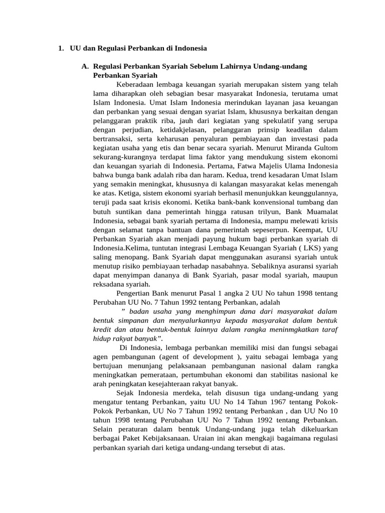 Regulasi Perbankan Syariah di Indonesia | PDF