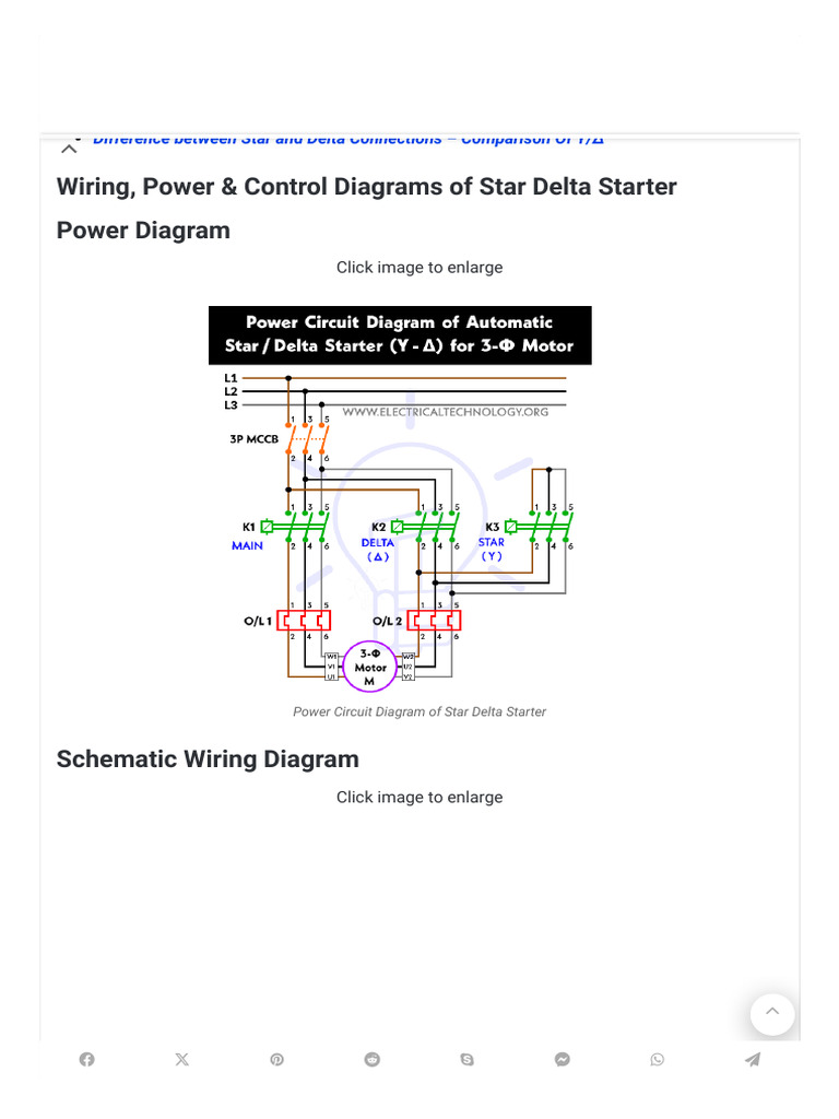 Automatic Star-Delta Starter Using Timer - Power, Control & Wiring ...