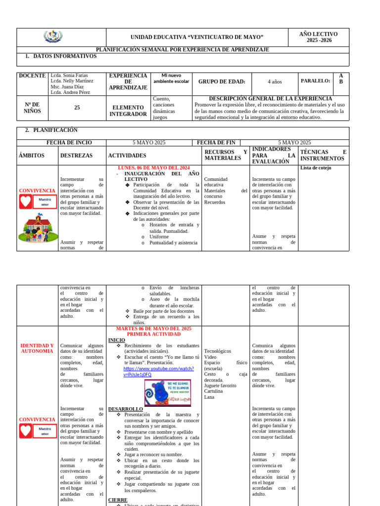 Semana - 1 - PERIODO - ADAP | PDF | Educación de la primera infancia | Aprendizaje