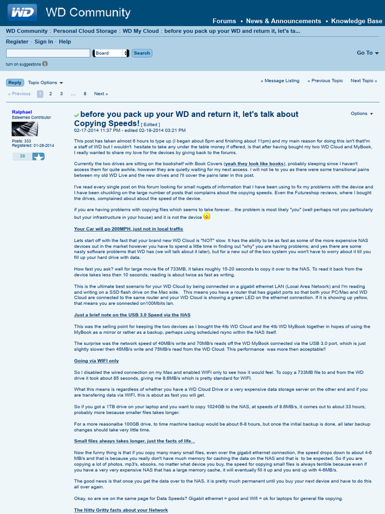 WD My Cloud Copying Speed Insights | PDF | Network Switch | Backup
