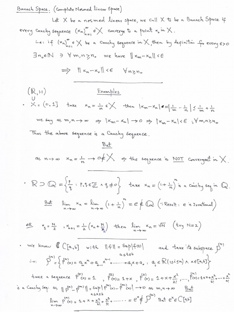 CH-2. Banach Spaces | PDF