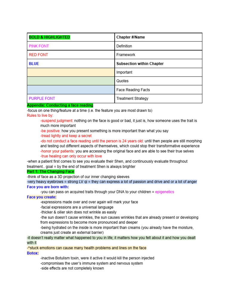 Face Reading in Chinese Medicine | PDF | Psychological Trauma | Emotions