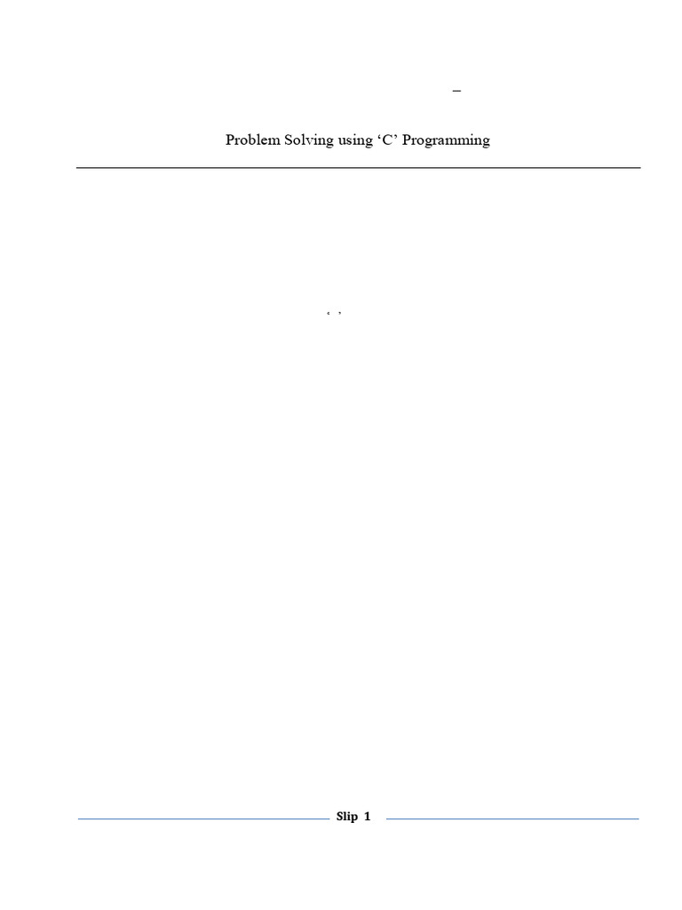 F.y.b.sc. (CS) Sem I Slip Cs 102 C Programming 2024 | PDF | Matrix (Mathematics) | Numbers