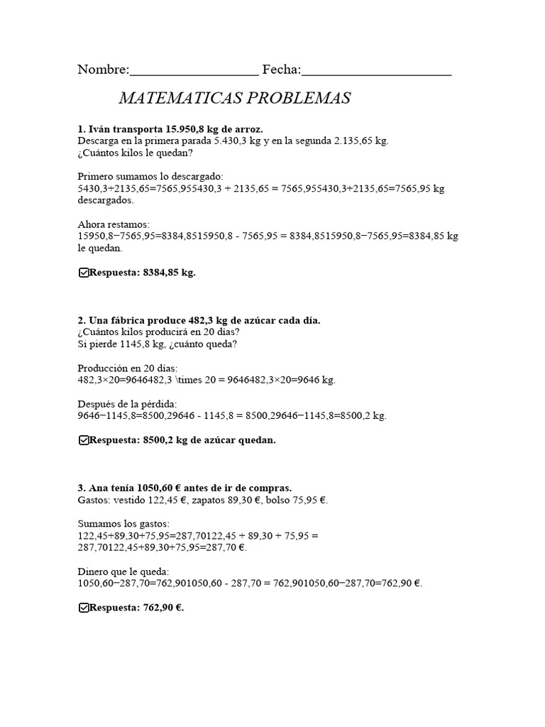 Mate Problemas | PDF