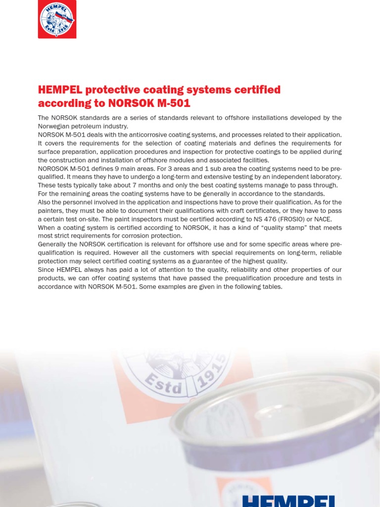 TAB Norsok 10 26 | PDF | Epoxy | Industries