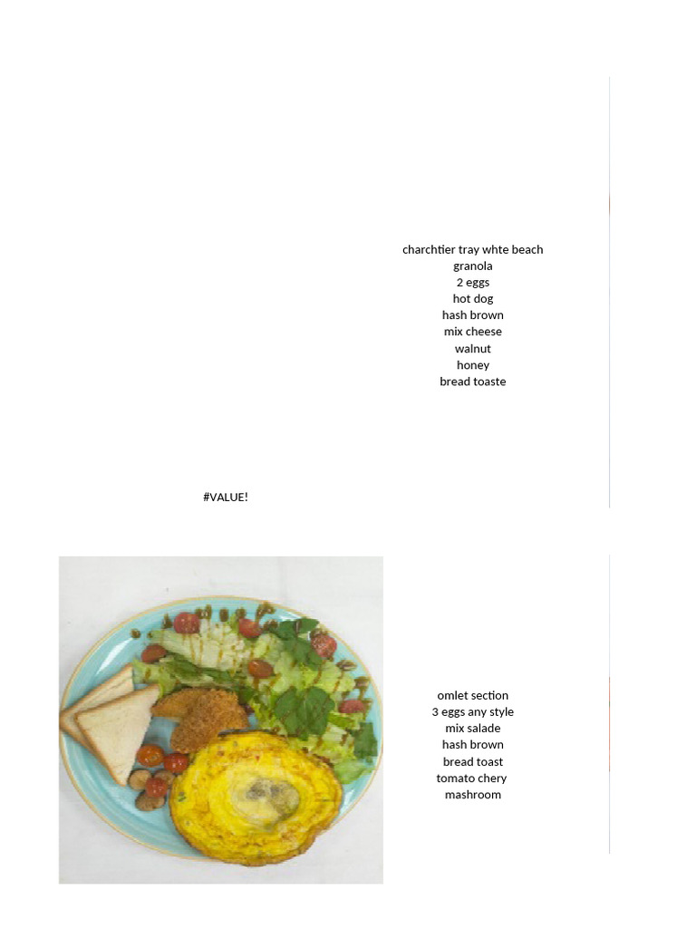 Menu Breackfast | PDF