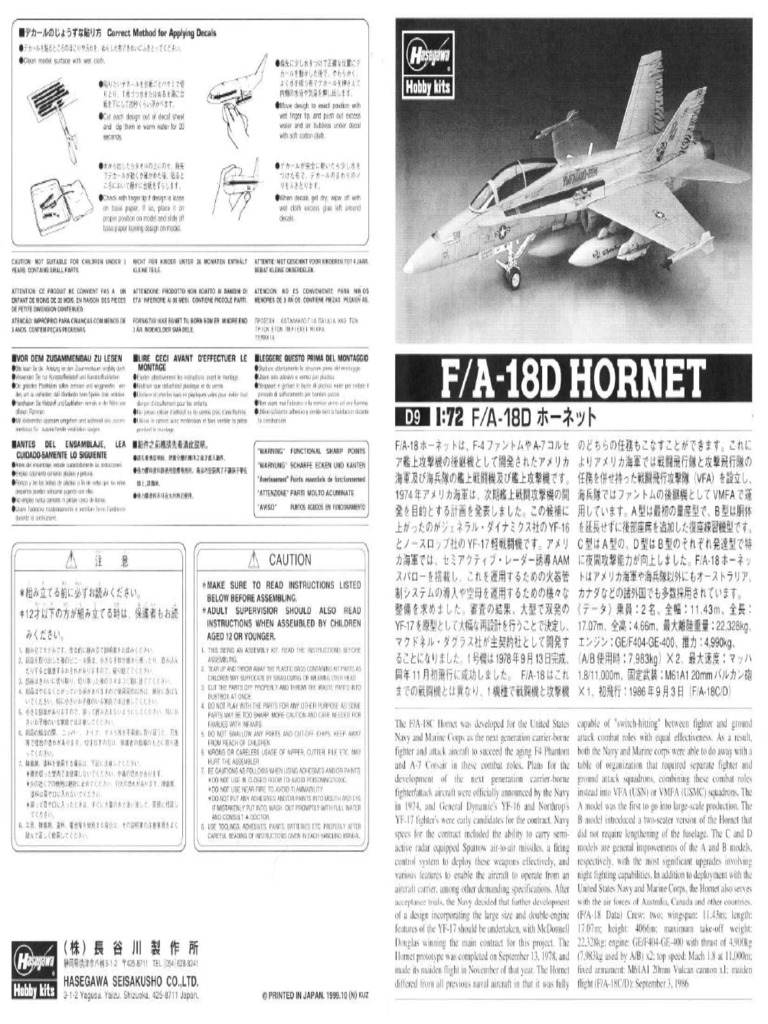 136714-19-Instructions FA 18D Hornet | PDF