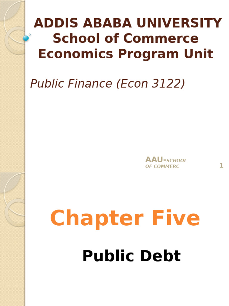 Chap5 - PublicFinance Revised | PDF | Debt | Government Debt