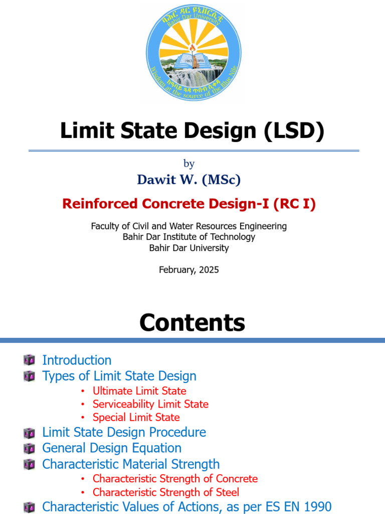 CEng3062 Chapter 2 Limit State Design (LSD) | PDF | Strength Of Materials | Applied And ...