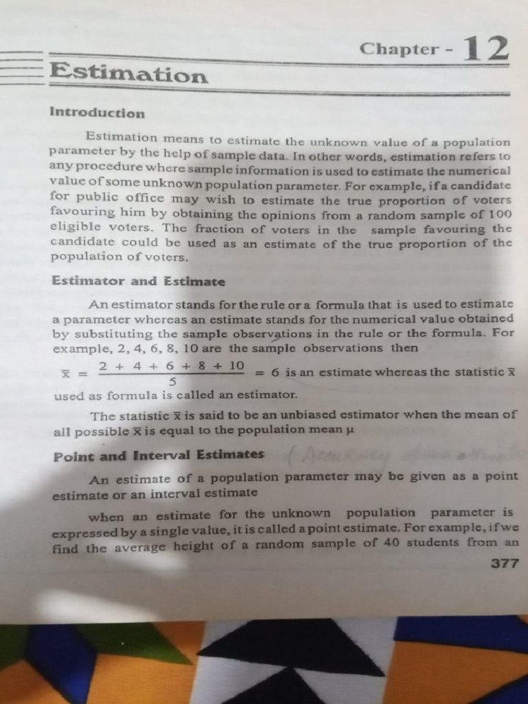 Estimation Chap-12 Shahid Jamal | PDF