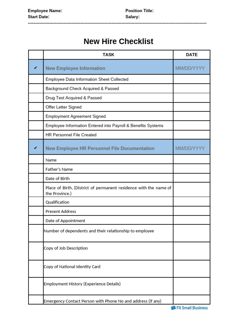 New-Hire-Checklist - Employer | PDF | Employment | Business