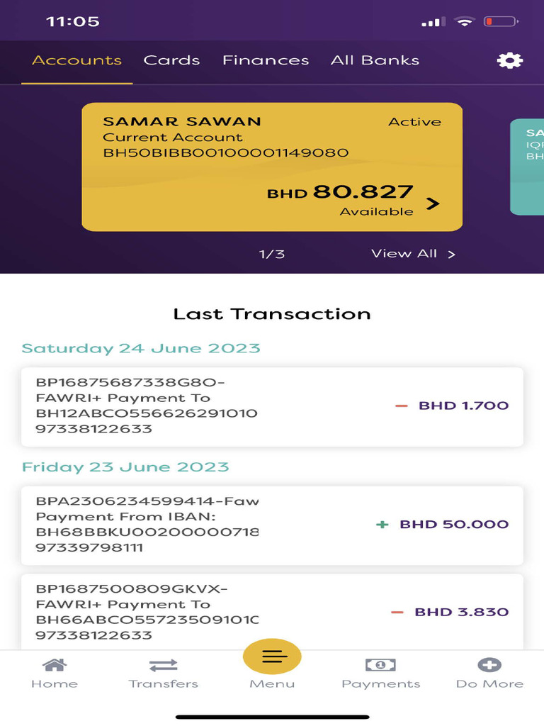 Bank Statement Samar Sawan | PDF