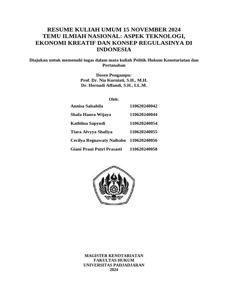 Kelompok 5 - Tugas RESUME KULIAH UMUM | PDF