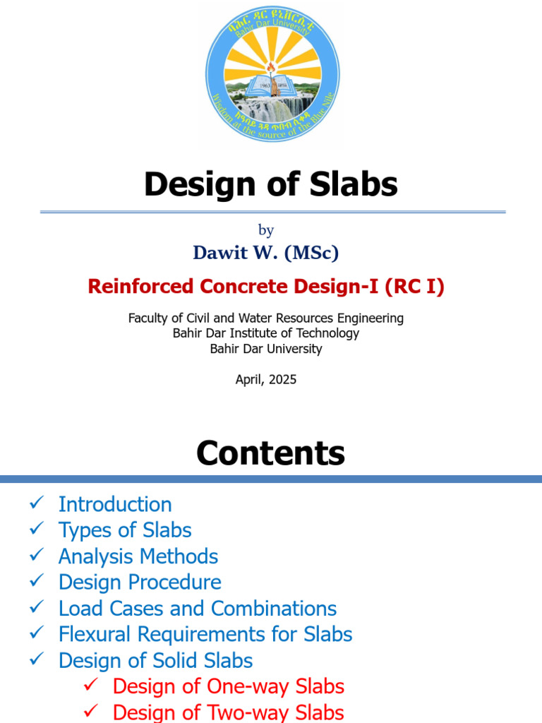 Reinforced Concrete Slab Design Guide | PDF | Bending | Beam (Structure)