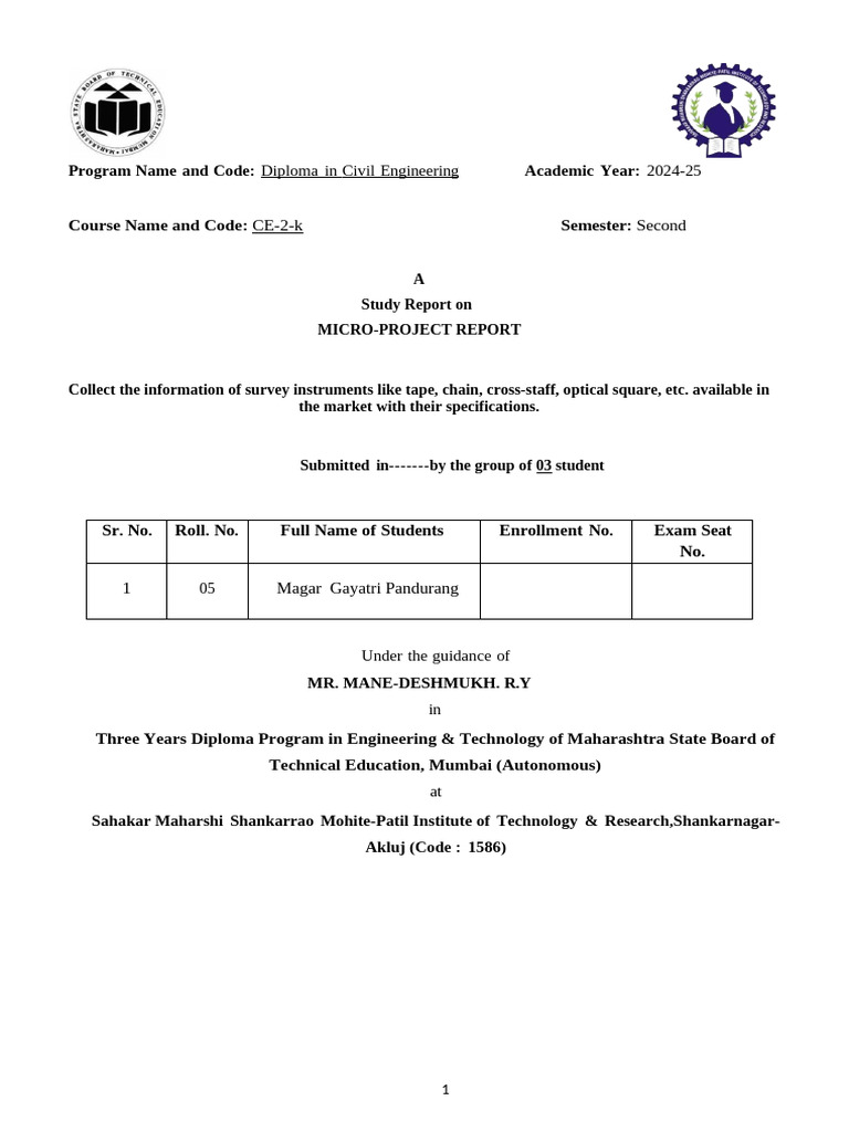 Survey Instruments for Civil Engineering | PDF | Surveying | Mirror