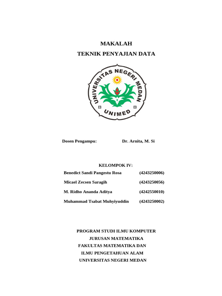 Makalah Teknik Penyajian Data Kelompok 4, Dock | PDF