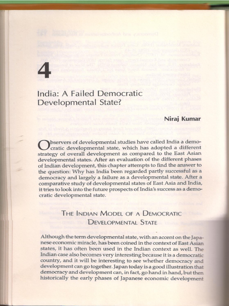 India A Failed Democratic Developmental State. | PDF