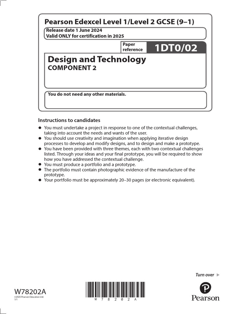 GCSE DT 2025 Contextual Challenges Guide | PDF | Learning | Cognition