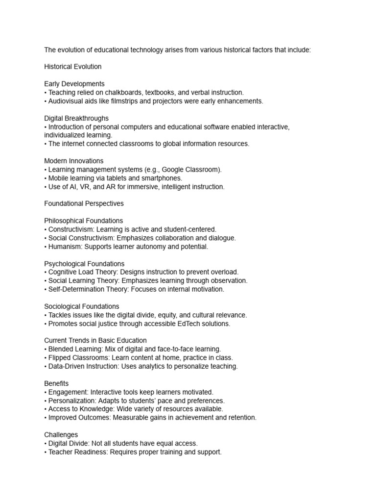 Evolution of Educational Technology Presentation and Research | PDF ...