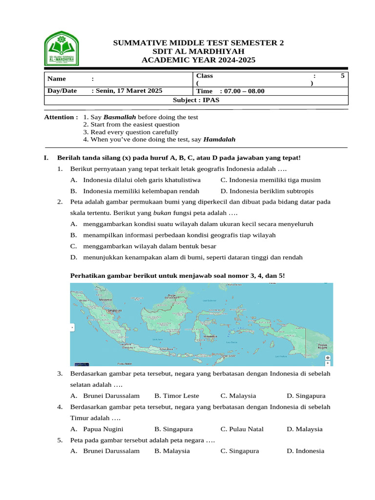 Soal ASTS 2 IPAS | PDF