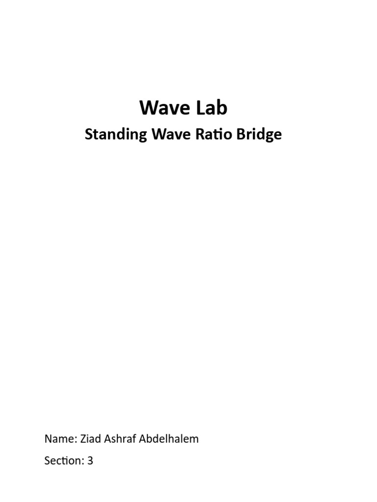 Standing Wave Ratio Bridge Analysis | PDF | Electricity | Electrical ...