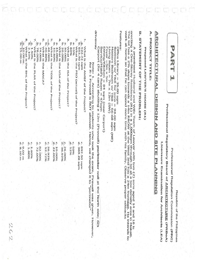 Licensure Architecture Exam Test | PDF