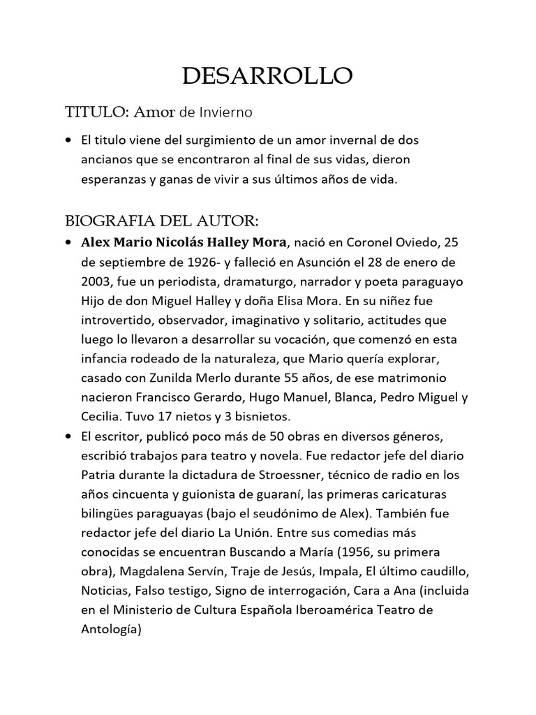 Amor de Invierno: Un Romance Tardío | PDF | Novelas | Paraguay