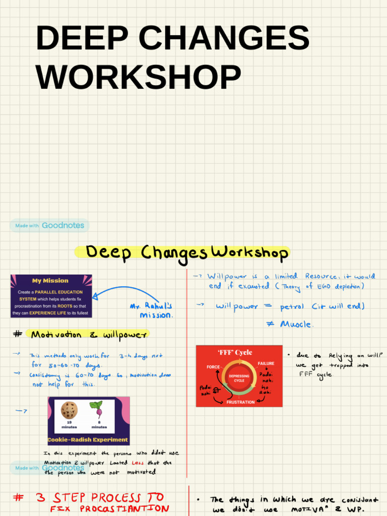 Deep Changes Workshop | PDF