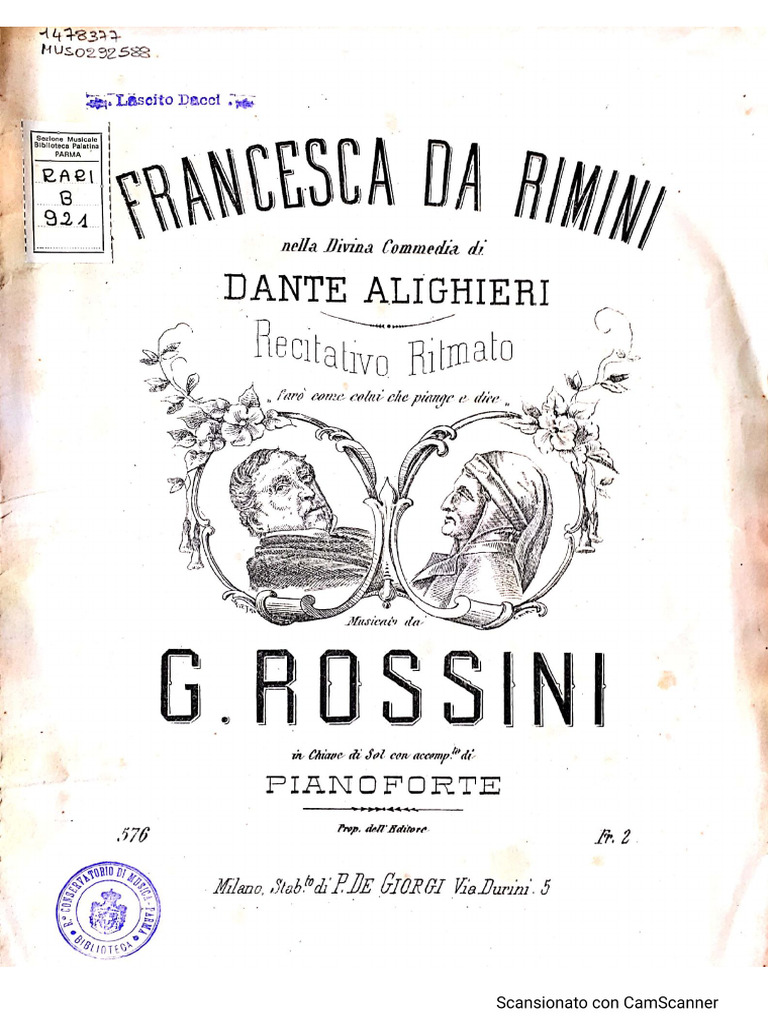 1 - ROSSINI Francesca Da Rimini PDF | PDF