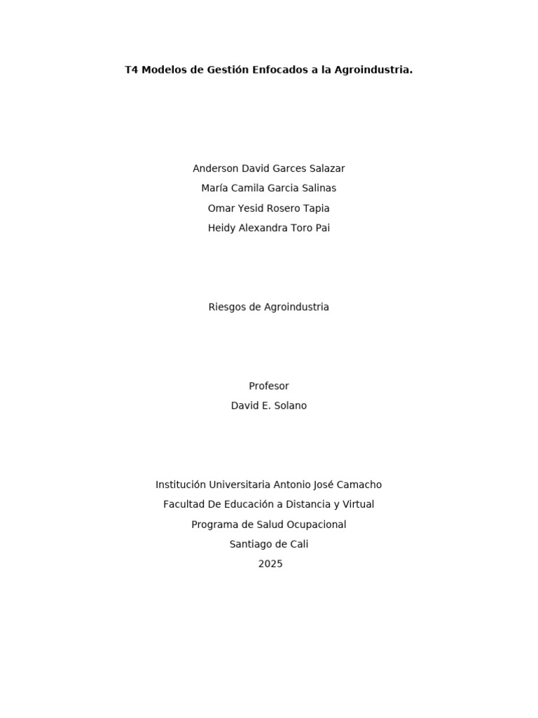 T4 Modelos de Gestión | PDF