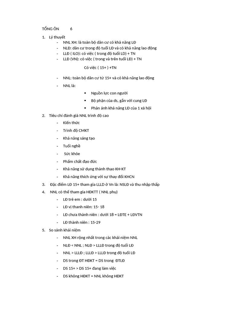 Lý thuyết NNL | PDF