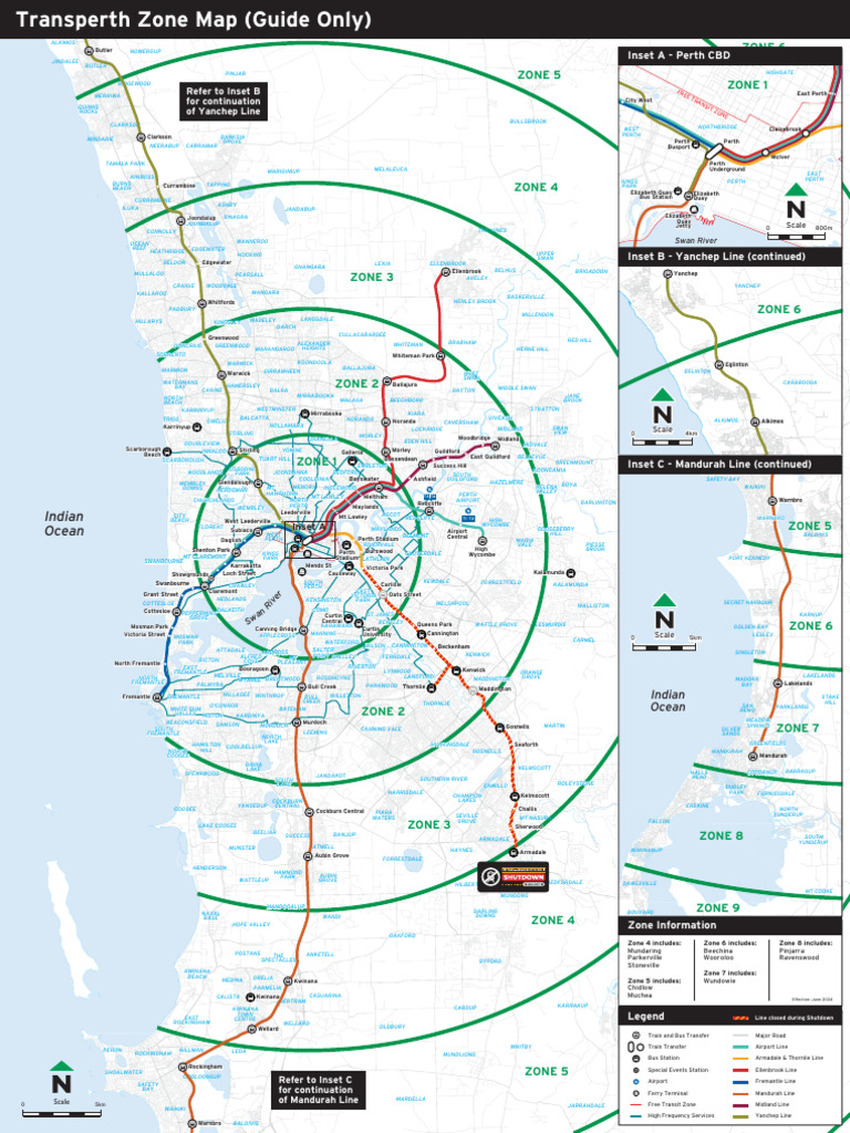 Transperth_zone_map | PDF | Public Transport