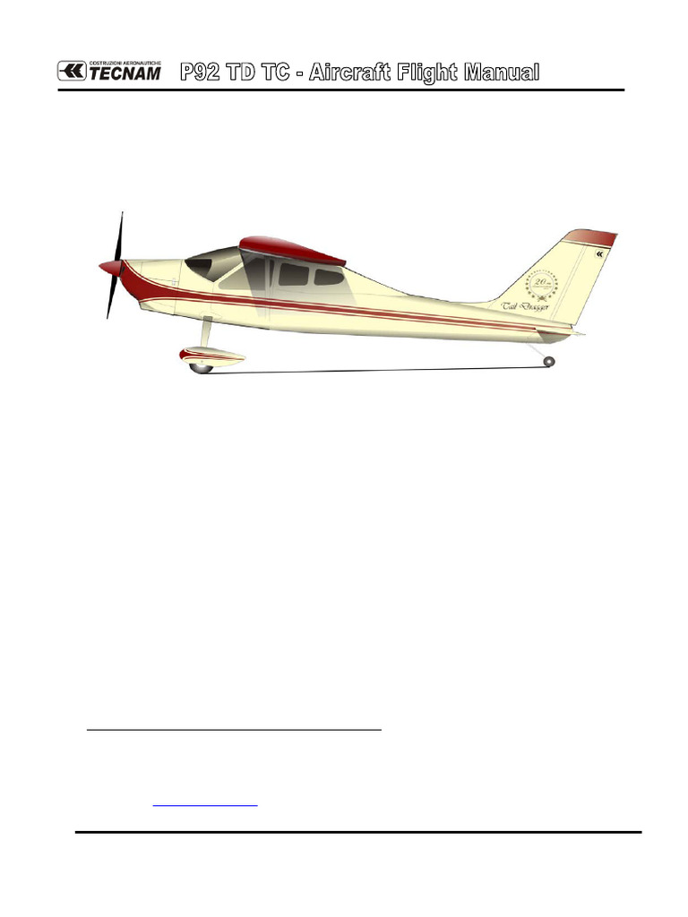 AFM P92 Tail Dragger TC - Ed1 Rev0 | PDF | Empennage | Airspeed