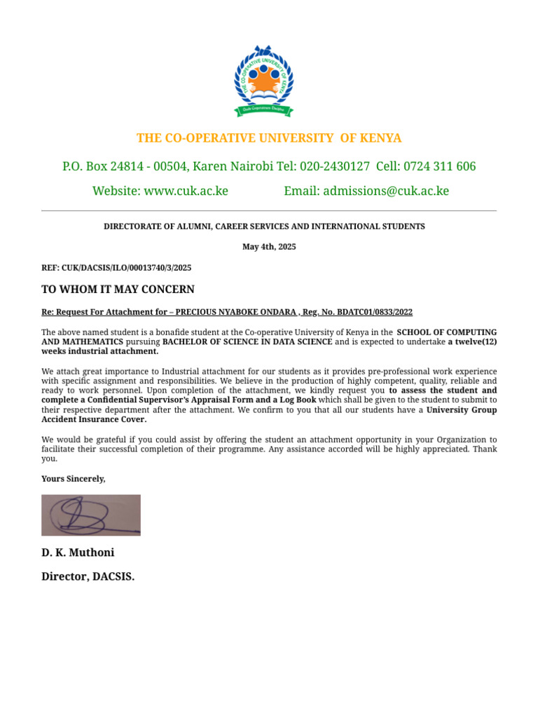 Attachment Letter | PDF