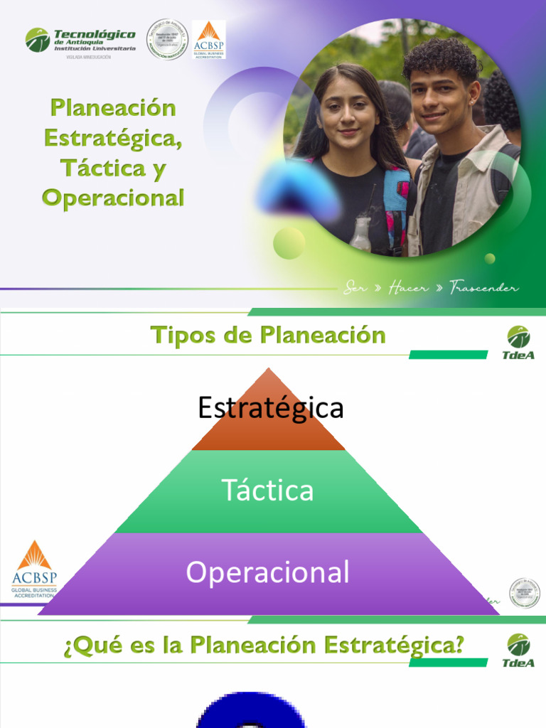 Tipos de Planeación Empresarial: Estrategia, Táctica y Operación | PDF ...