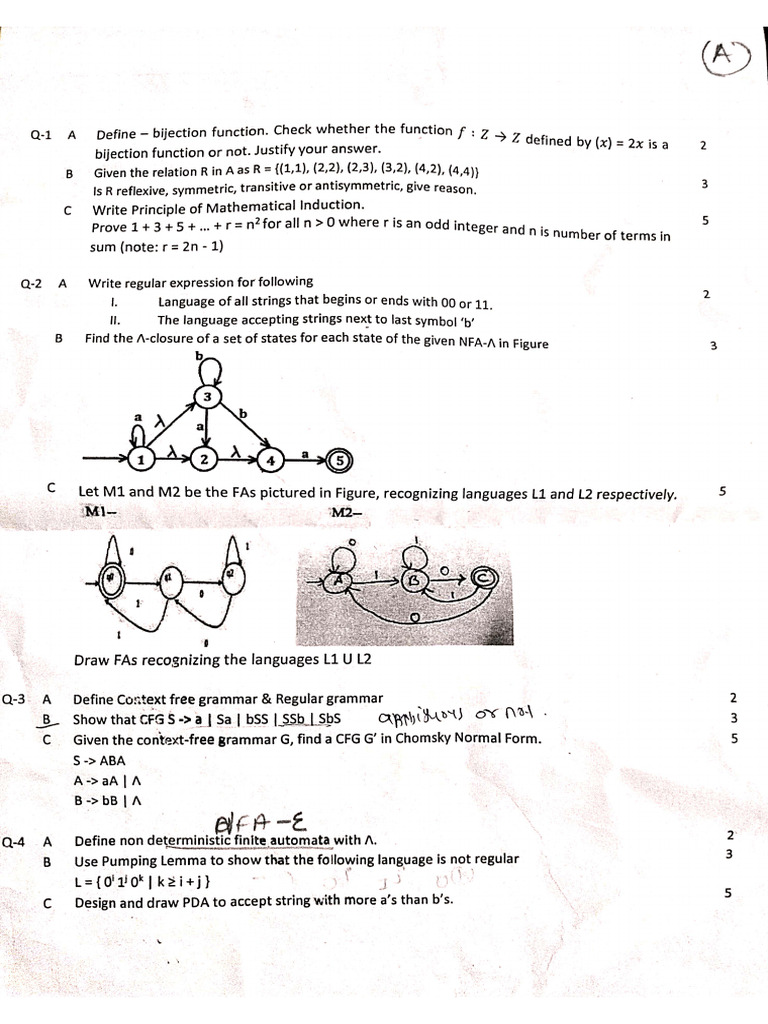 Toc Paper For Mid Exam | PDF