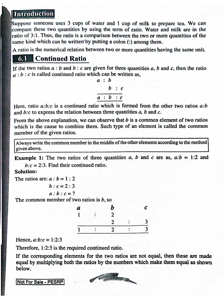 Continued Ratio | PDF