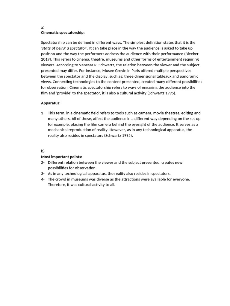 Cinematic Spectatorship and Apparatus | PDF