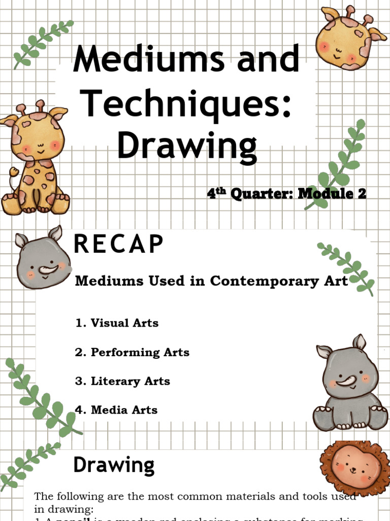 Module 2 Mediums and Techniques Drawing | PDF | Pencil | Pen