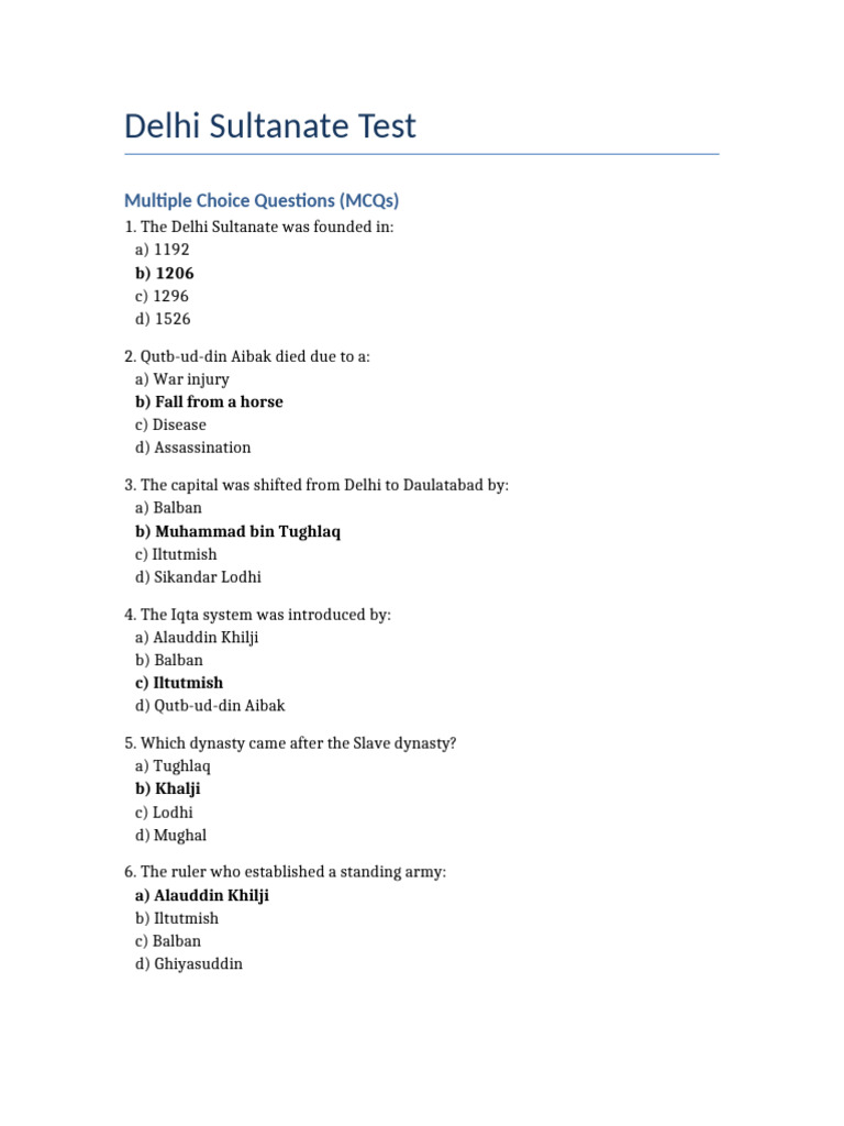 History G7 With Answers | PDF | Mughal Empire