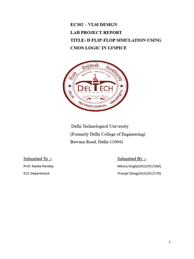 VLSI Report Final DTU | PDF | Logic Gate | Electronic Engineering