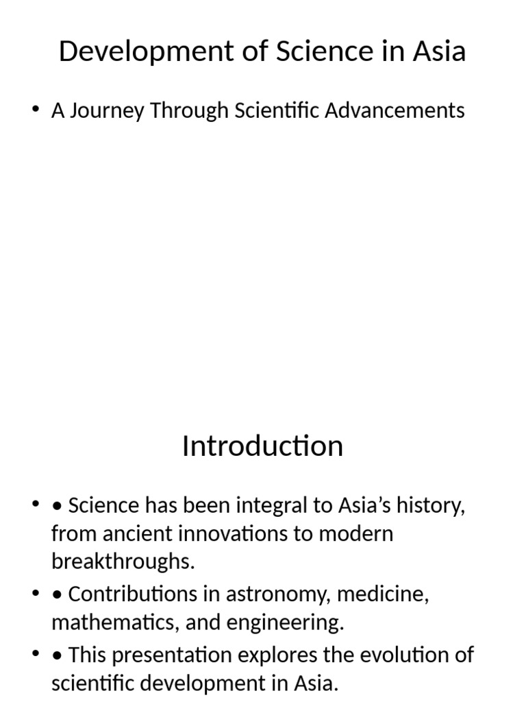 Development of Science in Asia | PDF