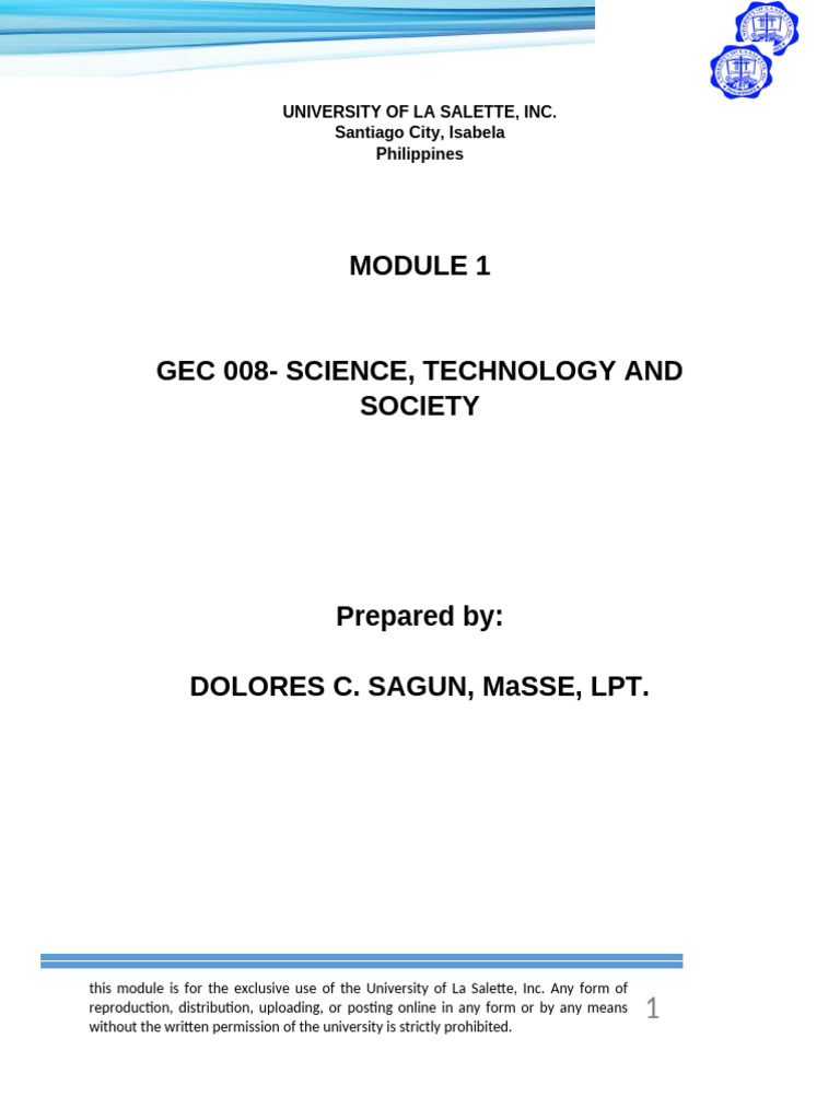 Revised MODULE 1 Lesson 1 2 1GEC 008 | PDF | Science | Spinning (Textiles)