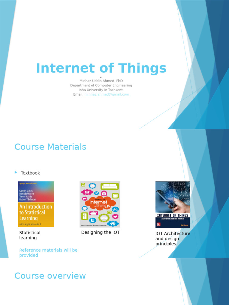 Internet of Things Lecture1 | PDF | Internet Of Things | Microcontroller