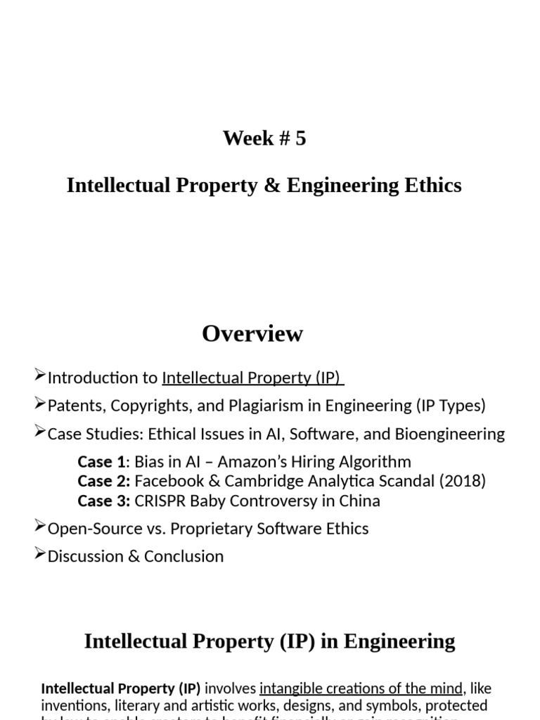 Week 5 - Engineering Ethics | PDF | Intellectual Property | Trade Secret