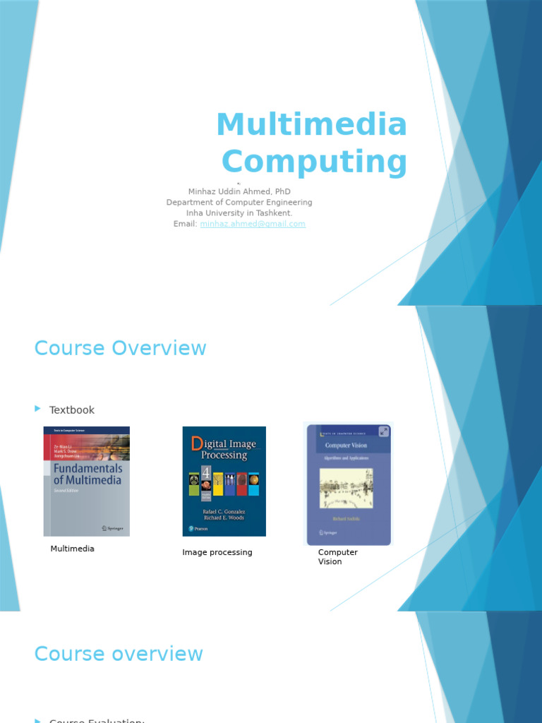 Multimedia Computing L1 | PDF | Multimedia | Computer Vision